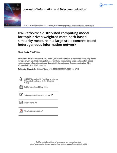 Pdf Dw Pathsim A Distributed Computing Model For Topic Driven