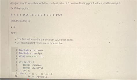 solved assign variable lowestval with the smallest value of