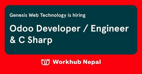 Workhub Nepal On Linkedin Odoo Developer Engineer And C Sharp