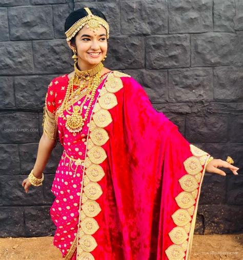 Anushka Sen In Saree Jhansi Ki Rani Anushka Sen In Saree