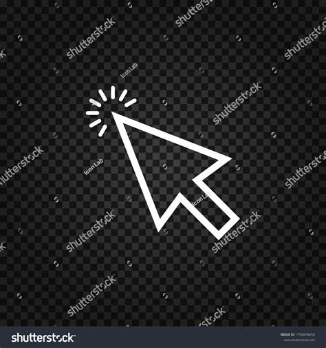 Cursor Linear Iconmouse Cursor Vectorpointer Symbolclicking Stock Vector Royalty Free
