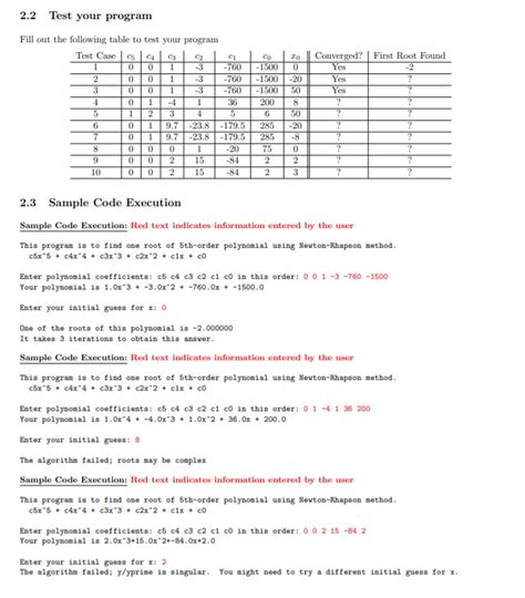2 polynomial root calculation problem description