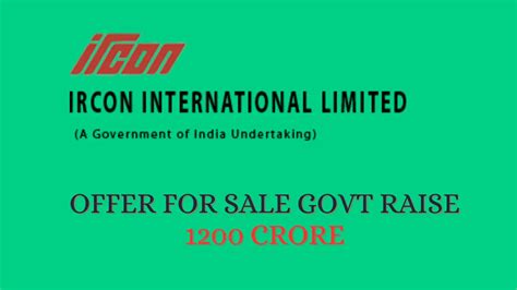Govt Sell 8 Of Ircon For Raise ₹1200cr Trading Minds