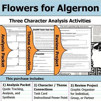Flowers For Algernon Character Analysis Packet Theme Connections