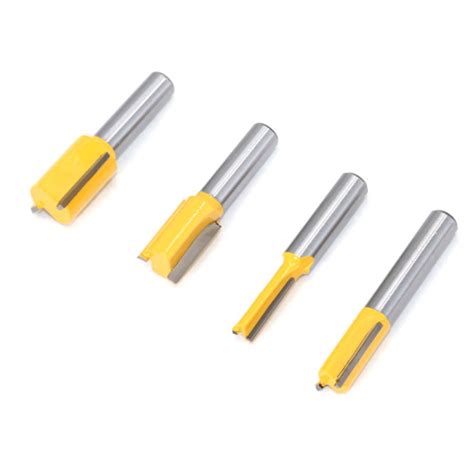 Hout Groeffrees Set Van 4 Stuks 6x20 10x20 12x20 16x20mm Schacht 8mm