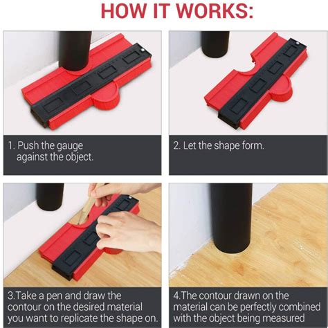 Contour Gauge Plastic Profile Gauge Multifunctiona Grandado