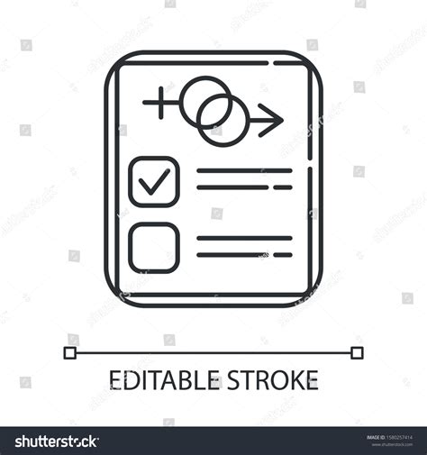 Sex Test Linear Icon Examination Page Stock Vector Royalty Free Shutterstock