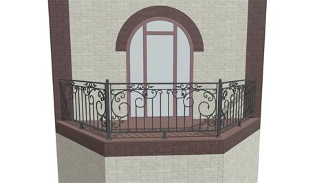 Ограждение балкона Code 16613 3d Model By Виталий Кузьменко Vitosnova [4bdfe54] Sketchfab