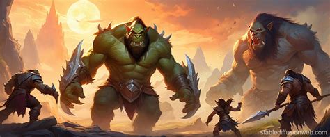 Orcs Vs Trolls Stable Diffusion Online
