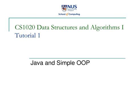 ppt cs1020 data structures and algorithms i tutorial 1 powerpoint presentation id 1962143