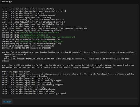 Lets Encrypt Directadmin Dns Challenge Fails Home Assistant Community