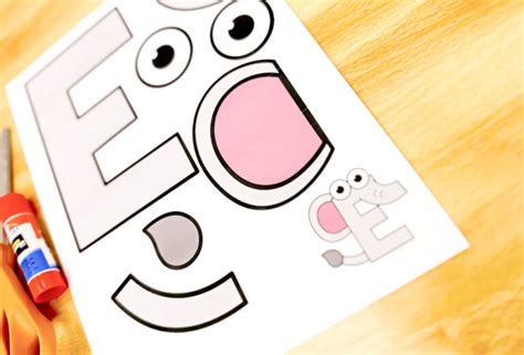 Free Printable Uppercase Letter E Craft Template