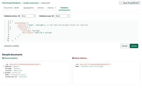 为您的模式设置验证规则 Mongodb Compass Mongodb 文档