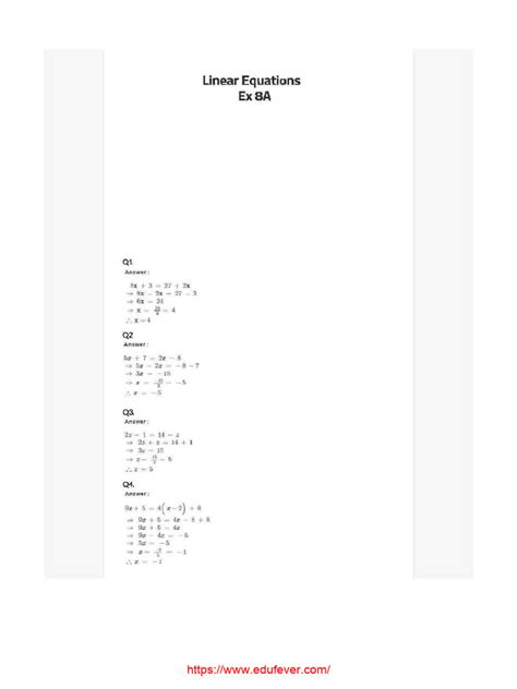 Chapter 8 Linear Equations Pdf