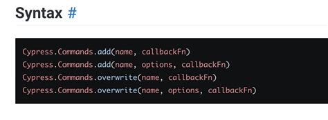 Cypresscommandsoverwrite Says It Accepts An Options Object But It