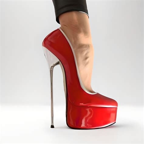 Extreme Metal High Heel Stiletto Platform Pumps 22cm Highest Heels