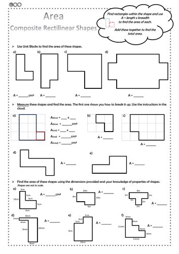 Area Composite Rectilinear Shapes Differentiated Ks2 Teaching