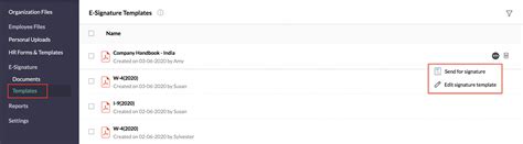 E Signatures Zoho People