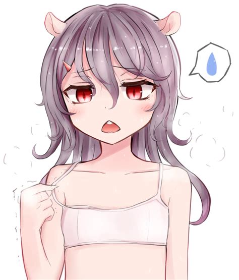 Safebooru 1girl Animal Ears Bangs Bra Buck Teeth Collarbone