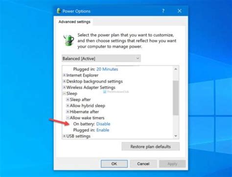 How To Enable Or Disable Allow Wake Timers On Windows