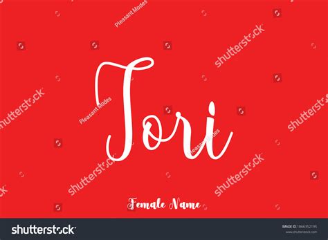 Female Name Tori Brush Calligraphy Blue Stock Vector Royalty Free 1866352195 Shutterstock