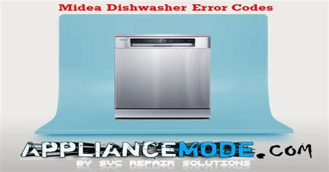 Midea Dishwasher Error Codes