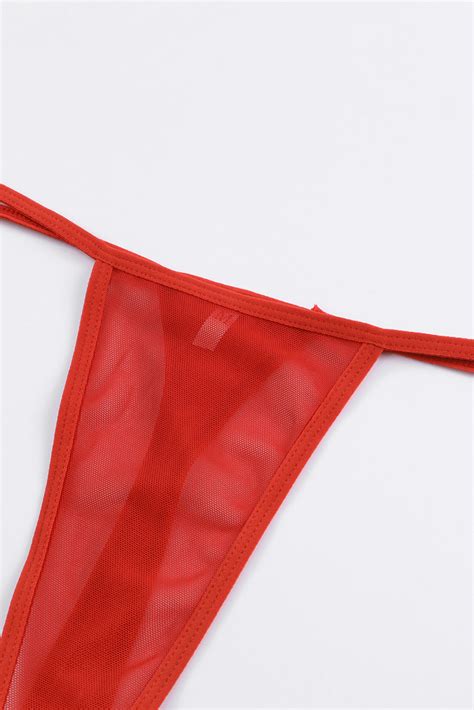 Red Lace Strappy Garter Belt With Thong Dvl Shop