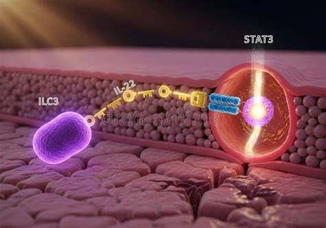 Ilc3 Releasing Il 22 To Activate Stat3 In Injured Epithelial Cell Stock