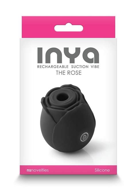 Inya The Rose Silicone Rechargeable Clitoral Stimulator Black Shop Velvet Box Online