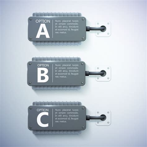 현실적인 인포 그래픽 템플릿 무료 벡터