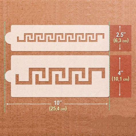 Cake Border Stencil Greek Key Home Wall Border Greek Stencil Nursery Stencil Cake Stencil