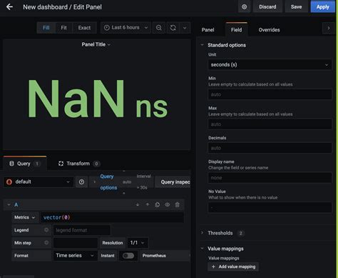 Stats Panel Showing Nan When The Value Is 0 · Issue 26385 · Grafanagrafana · Github