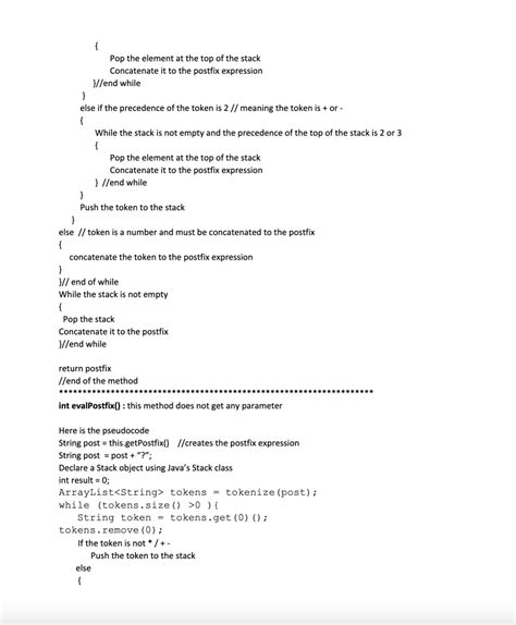Solved Objectives Practice Infix Postfix Evaluation Javas