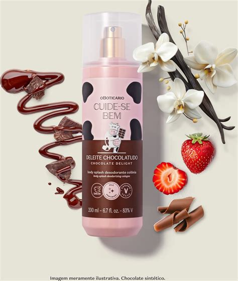 Body Splash Desodorante Colônia Cuide Se Bem Deleite Chocolatudo 200ml