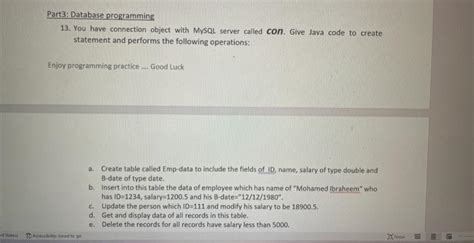 Solved Java Netbeans Database Programmingkindly Solve The