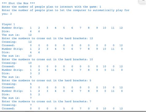 Solved Write A MATLAB Program To Simulate The Shut The Box Chegg