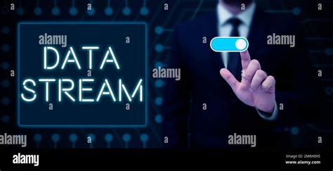 Conceptual Caption Data Stream Internet Concept Sequence Of Digitally Encoded Coherent Signals