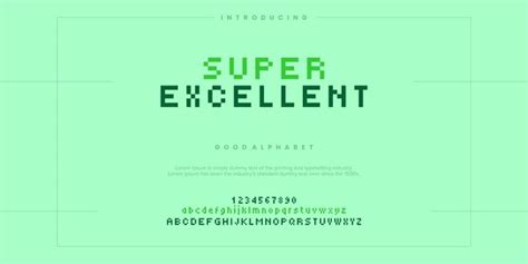 Premium Vector Pixelate Digital Alphabet Font Minimal Technology Typography Creative Urban