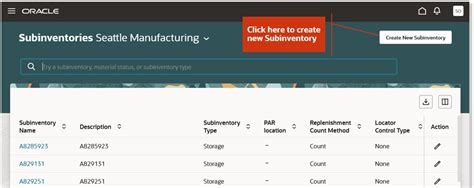 Manage Subinventories And Locators On Redesigned Pages