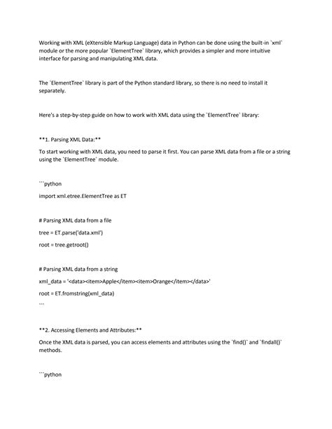 Solution Working With Xml Data In Python Studypool