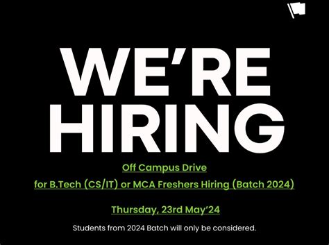 Hrithik Garg 🇮🇳 On Linkedin Hiring 2024batch Btech Mca Cs It