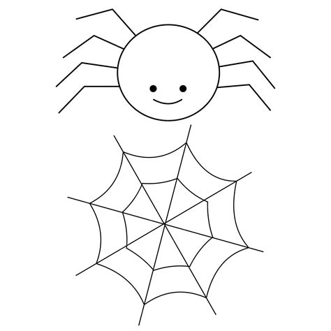 Premium Vector Halloween Clipart Outline Spider Web