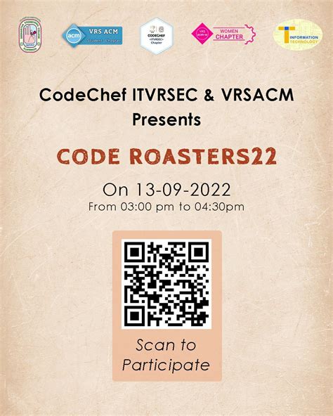 Codechef It Vrsec On Linkedin Presenting You Code Roasters22 In