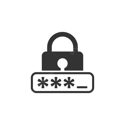 Flat Style Login Icon With Password Access And Padlock Vector Webpage