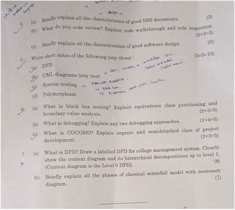Software Engineering Question Paper 2023 Question Paper Software