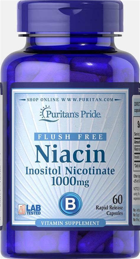 ᐉ Витамин В3 Ниацин Puritans Pride Niacin Inositol Nicotinate 1000 мг ...
