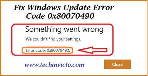 رفع کد خطای windows update 0x80070490 دیجی 103