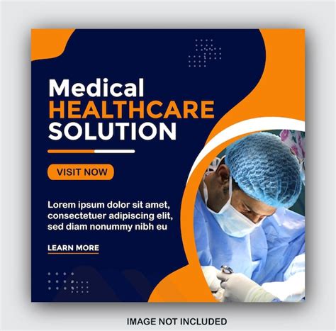 의료 배너 소셜 미디어 게시물 의료 서비스 병원 포스터 표지 디자인 서식 파일 프리미엄 벡터