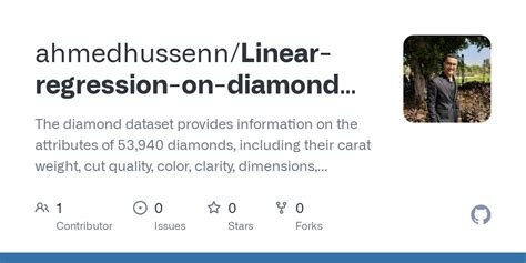 github ahmedhussenn linear regression on diamonds dataset the diamond dataset provides