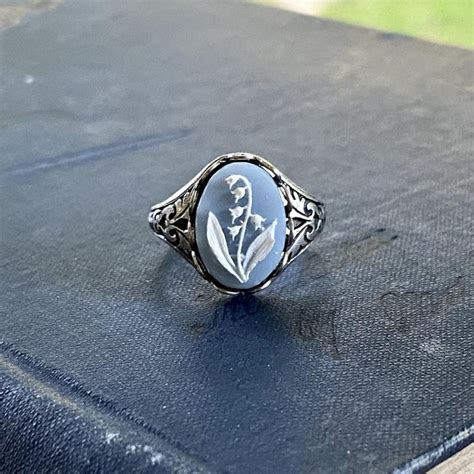 Lily Of The Valley Ring Choose A Green Orange Blue Or Black Vintage